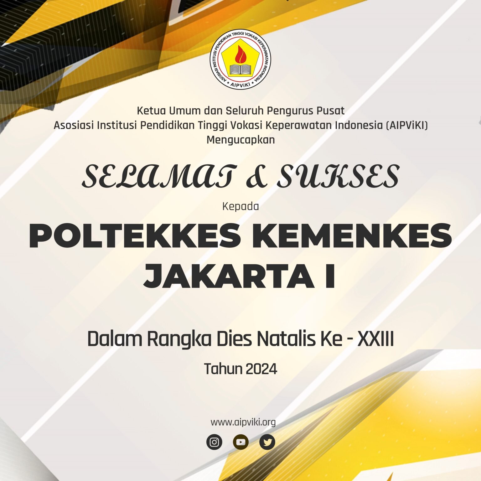 Selamat & Sukses: Dies Natalis Poltekkes Kemenkes Jakarta I – Asosiasi ...